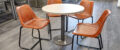 Ferro industrial office table with pedestal base - Flexiform : Flexiform