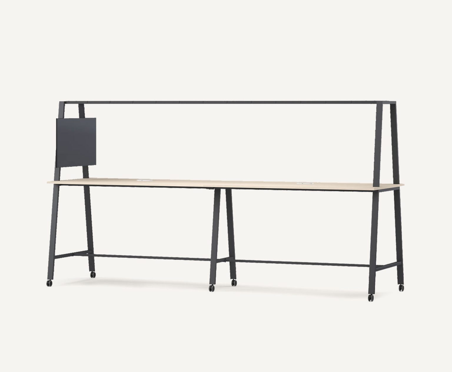 Larke Work Table with Overhead Decorative Gantry : Flexiform