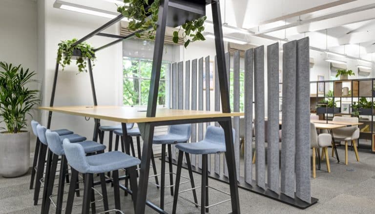 Larke Work Table with Overhead Decorative Gantry : Flexiform